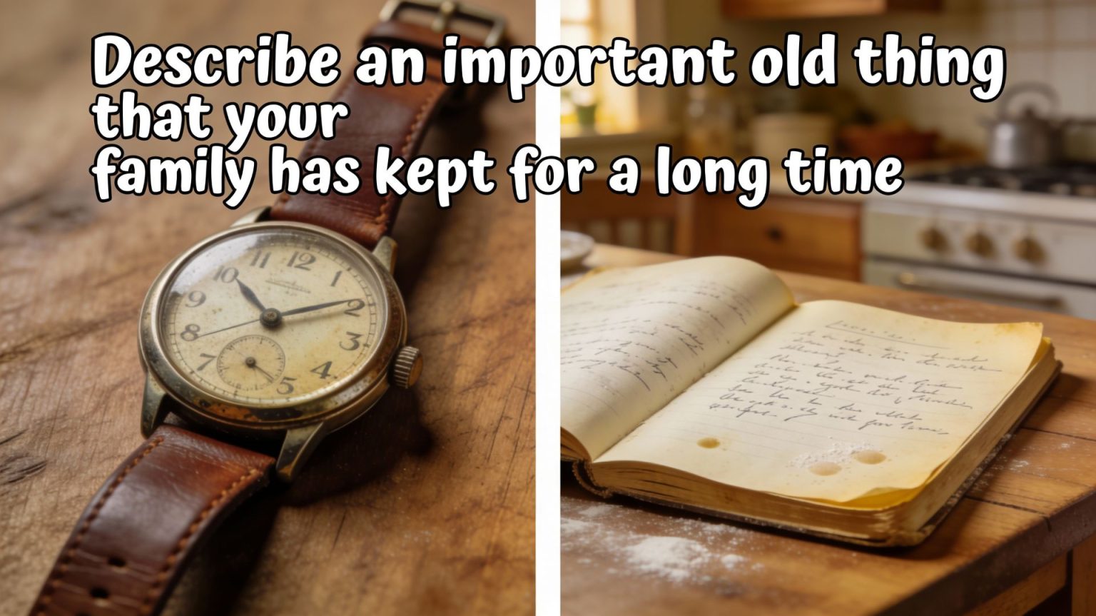 Describe an important old thing that your family has kept for a long ...